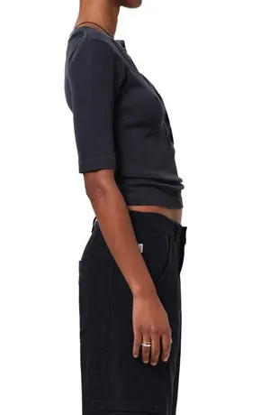 Citizens Of Humanity Nali Rib Henley - Charcoal