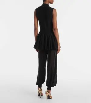 Alaïa Pleated Turtleneck Top