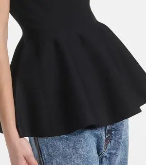 Alaïa Peplum Top - Black