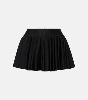 Alaïa Godet Pleated Shorts - Black