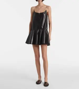 Alaïa Infradito Fishnet Mules - Black