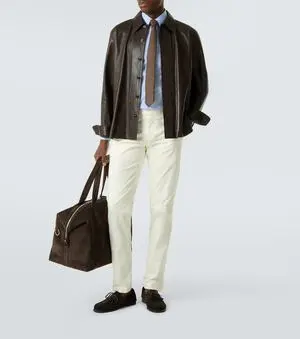 LARDINI Cotton Poplin Shirt - Blue