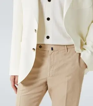 SLOWEAR Incotex Linen And Cotton Straight Pants