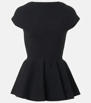 Alaïa Peplum Top - Black