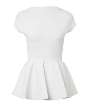 Alaïa Peplum Top - White