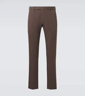 Zegna Cotton And Linen Chinos