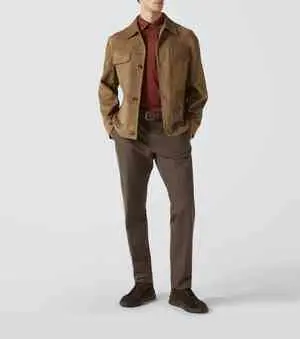 Zegna Cotton And Linen Chinos