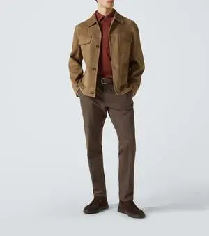 Zegna Cotton And Linen Chinos