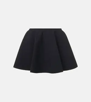 Alaïa Pleated Godet Miniskirt - Black