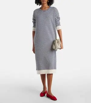 Max Mara Calla Striped Midi Dress