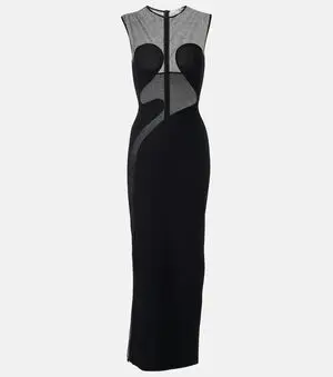Alaïa Paneled Maxi Dress - Black