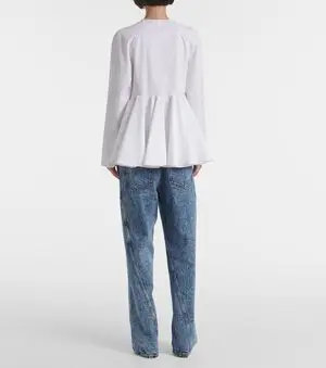 Alaïa Flare Cotton Blouse