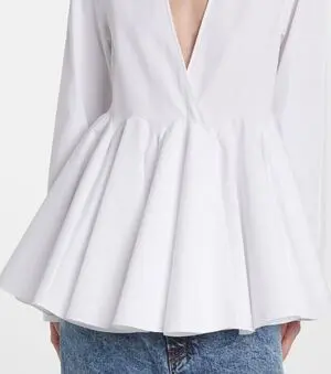 Alaïa Flare Cotton Blouse