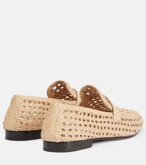 Loro Piana Leon Woven Leather Loafers