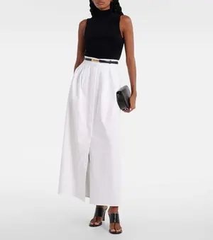 Max Mara Cotton-blend Gabardine Maxi Skirt