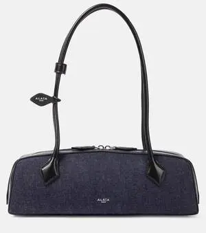 Alaïa Le Teckel Medium Denim Shoulder Bag - Blue