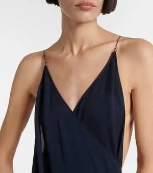 Alaïa Asymmetric Jersey Slip Dress