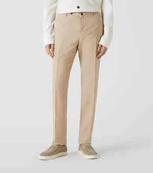 SLOWEAR Incotex Linen And Cotton Straight Leg Trousers