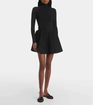 Alaïa Pleated Godet Mini Skirt
