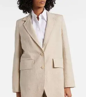 Max Mara Single-breasted Wool Blazer - Beige