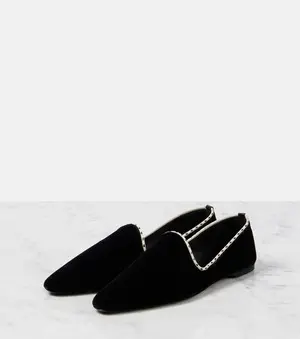 TOTEME Leather-lined Velvet Slippers