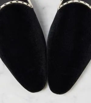 TOTEME Leather-lined Velvet Slippers