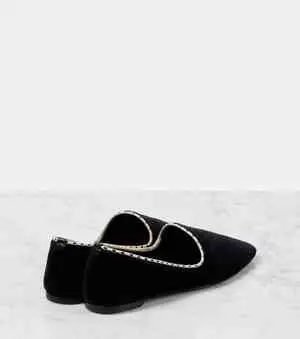 TOTEME Leather-lined Velvet Slippers