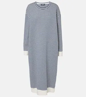 Max Mara Calla Striped Jersey Midi Dress