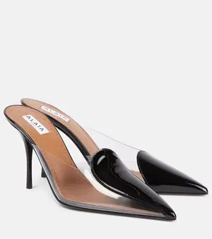 Alaïa Le Cour Abstraît 90 Patent Leather Mules