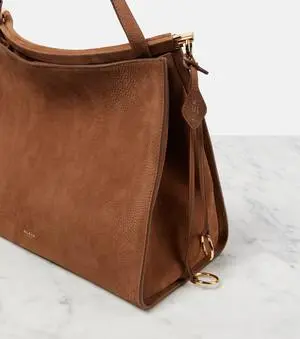Alaïa Le Click Medium Suede Shoulder Bag - Brown