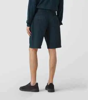 Zegna Cotton-linen Shorts - Blue