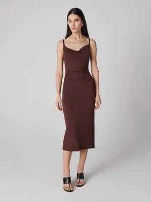 Diane Von Furstenberg Claudia Slip Dress - Chocolate