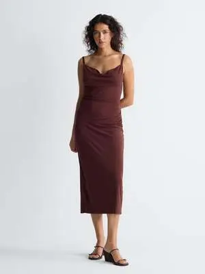 Diane Von Furstenberg Claudia Slip Dress - Chocolate