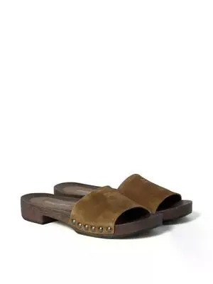 Miu Miu Faded Suede Clogs
