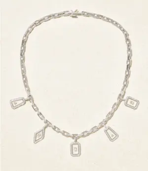 Nikos Koulis Universe 18-karat White Gold Diamond Necklace - Silver