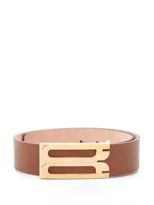 Victoria Beckham Jumbo Frame Leather Belt - Brown