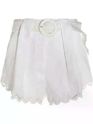 Farm Rio Richelieu Wide Leg Shorts - White