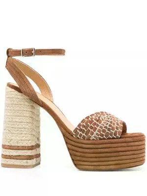 CastaÑer 130mm Ferosa Platform Sandals - Brown