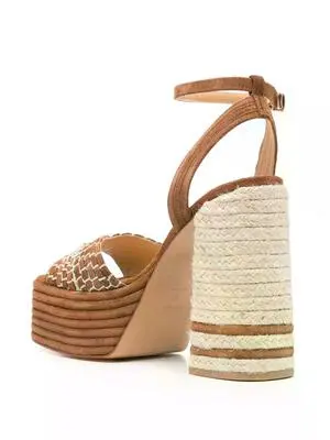 CastaÑer 130mm Ferosa Platform Sandals - Brown