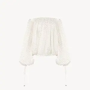 Chloé Gathered Off-the-shoulder Top
