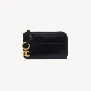 Chloé Alphabet Wallet In Croco-effect Leather