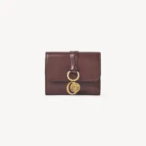 Chloé Small Alphabet Tri-fold In Shiny Leather