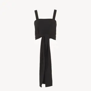 Chloé Cropped Front-tie Tank Top