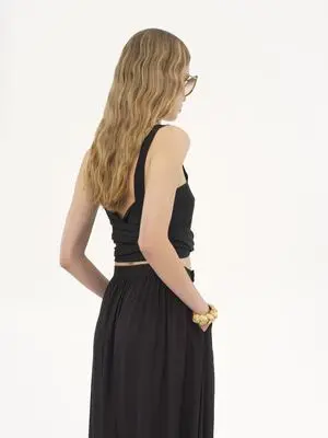 Chloé Cropped Front-tie Tank Top