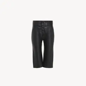 Chloé Lace-up Capri Leather Pants