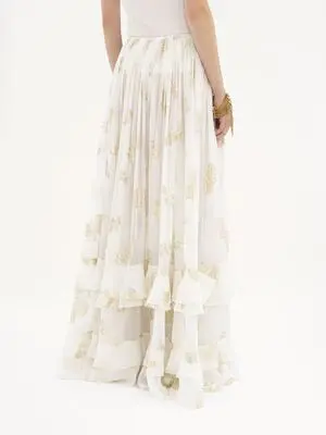 Chloé Fluid Maxi Skirt In Silk Jacquard & Lurex