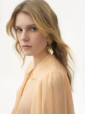 Chloé Shells Dangle Earrings - Purple