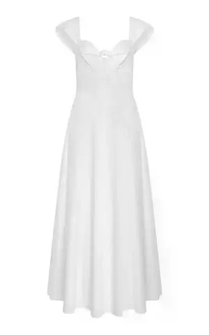 Cult Gaia Magnolia Cotton-blend Maxi Dress - White