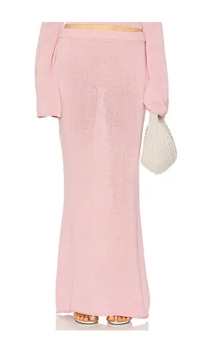 SEROYA Kora Maxi Skirt - Blush