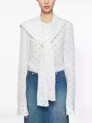 Acne Studios Layered Tie-neck Blouse - White